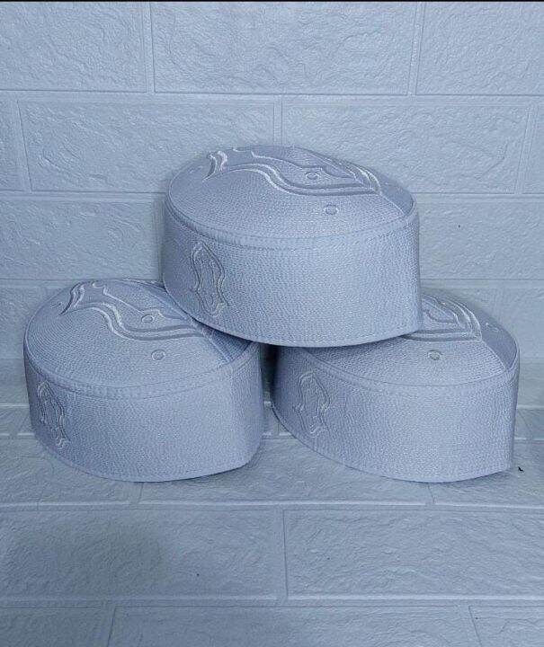 peci malaysia/peci putih/peci motif terompah | Lazada Indonesia