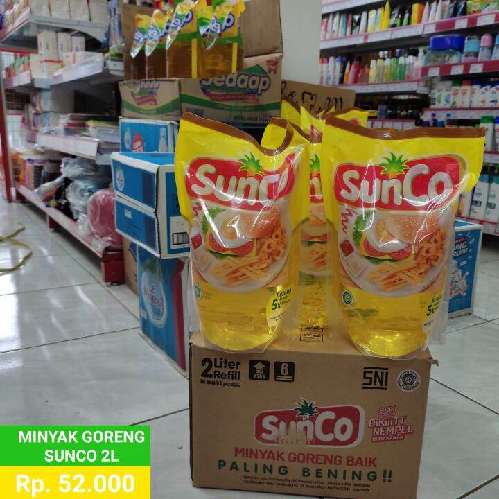 Minyak Goreng Sunco 2 Liter Bening Dengan 5 kali Proses Sunco Minyak ...
