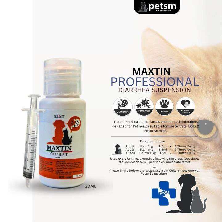 Maxtin cirit birit kucing 20ml | Lazada