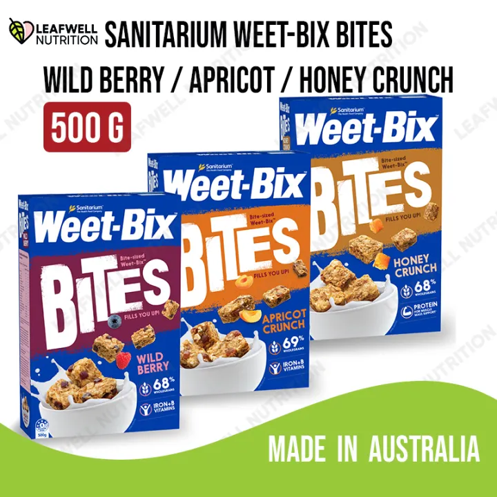Sanitarium Weet-Bix Apricot Crunch Bites 500g / Wild Berry 500g / Honey ...