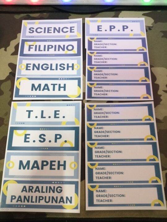 Blue Design Aesthetic Subject Sticker | Lazada PH