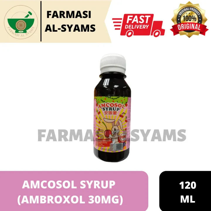 AMCOSOL SYRUP 120ML (AMBROXOL) CHERRY FLAVOUR | Lazada