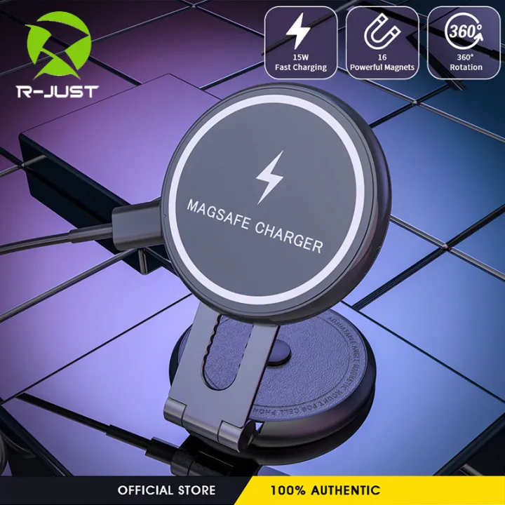 R-JUST Magnetic Wireless Car Charging Mount Compatible with MagSafe ...