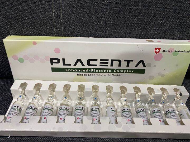 Bio cell Enhanced human placenta complex made in Switzerland 1 box 12 ...