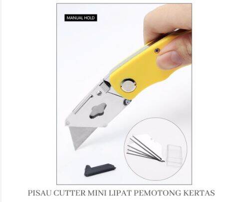 Pisau Cutter Lipat Gypsum Foldable Cutter Knife GRC VINYL VYNIL Kertas ...
