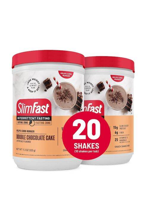 SlimFast Intermittent Fasting, Casein Protein Powder, Biotin Mineral ...