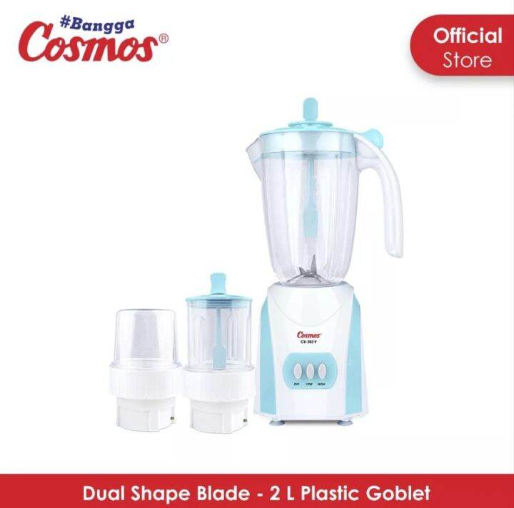 Cosmos CB-282 P Blender Plastik Jumbo + Wet & Dry Mill 3in1 2 Liter ...