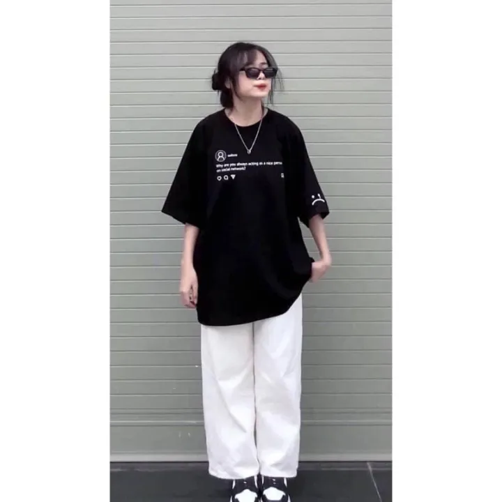 Sét bộ đi học đi chơi,áo sadboiz intergam phối quần xuông trắng | Lazada.vn