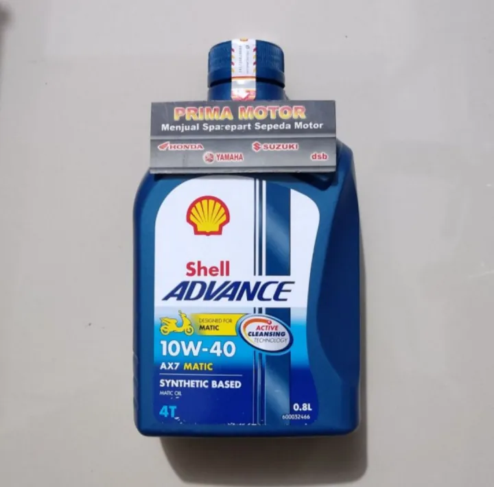 OLI SHELL ADVANCE AX7 MATIC 1L SCOOTER 10W-40 1L SYNTHETIC BASED ...
