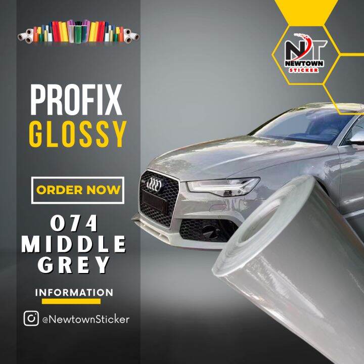SKOTLET PROFIX ABU MUDA GLOSSY LEBAR 45 CM X PANJANG 1 METER stiker ...