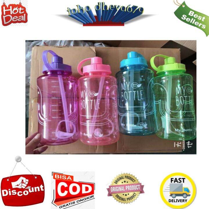 MBT JUMBO 2 liter - botol minum Tempat air Minum Besar 2000ml- botol ...