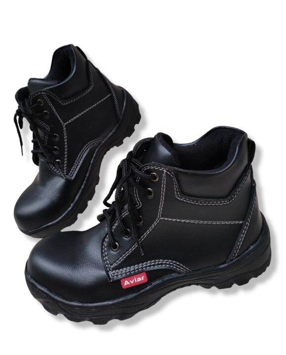 Sepatu safety Boot tali pria Shoes king Ujung besi Aviar boots proyek ...