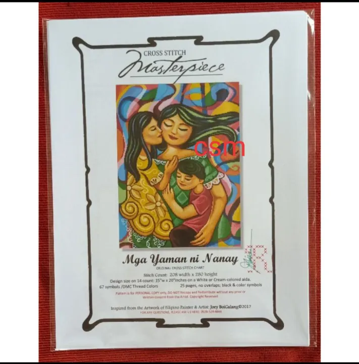 MGA YAMAN NI NANAY CROSS STITCH PATTERN/JOEY GALANG PAINTING | Lazada PH