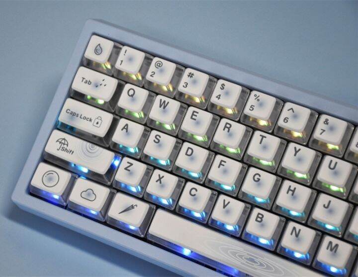 【Keycap Only】Rainy Day Keycap 116 Keys Four Sided Transparent Keycap ...