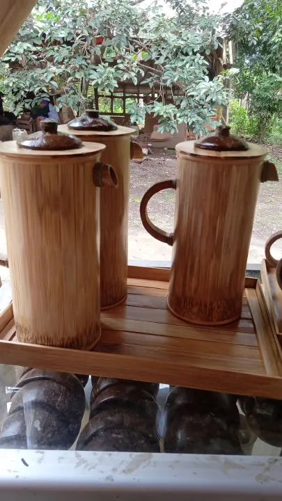 teko air/teko teh dari bambu model etnik natural jadul dan alami ...