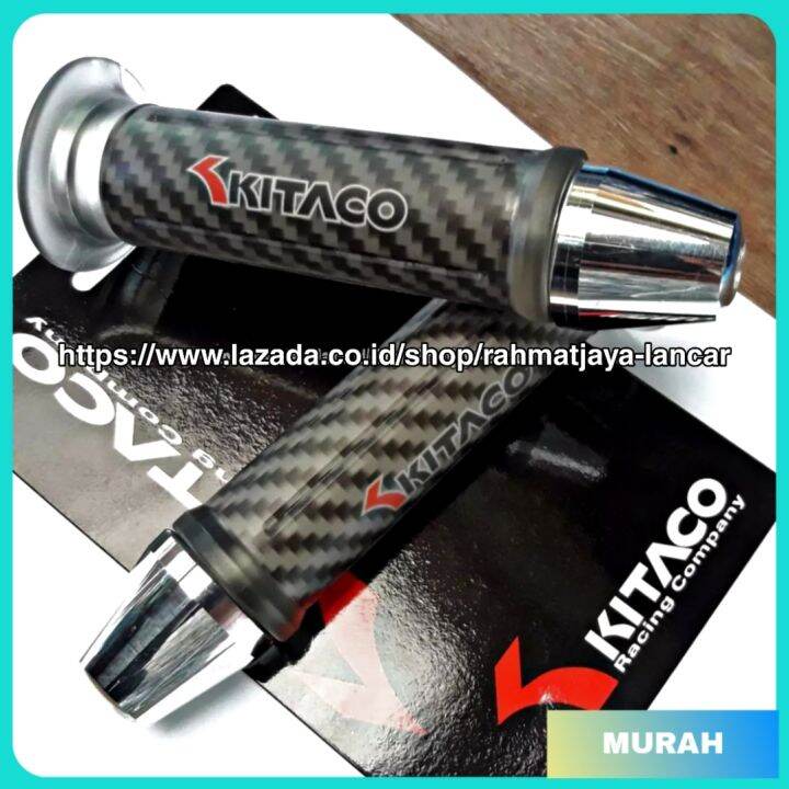 HANDGRIP MOTOR VARIASI CARBON + JALU STANG UNIVERSAL MOTOR | Lazada ...