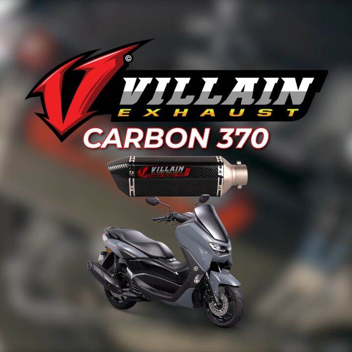 Villain Carbon 370 Full system muffler with Elbow for Scooters ADV PCX ...