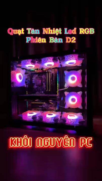 Bộ Quạt Tản Nhiệt Fan Led RGB D2 Kích Thước 12cm Đồng Bộ Mainboard ...