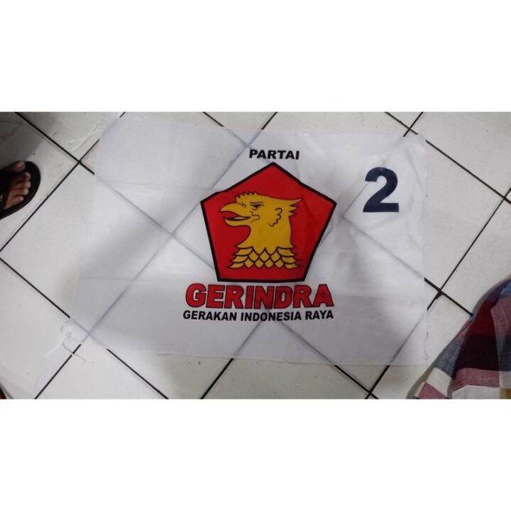 Bendera Partai Gerindra Ukuran 60x90cm Isi 100 Pcs Lazada Indonesia