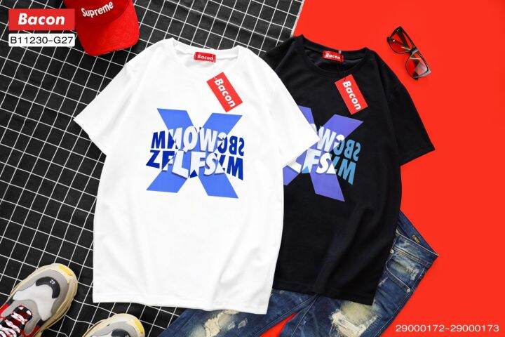 BA007 เสื้อยืด Oversize ลาย X | Lazada.co.th