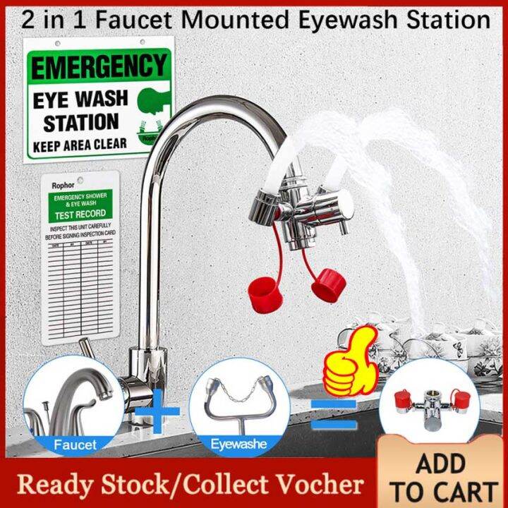 ⭐Local Warehouse+COD⭐Faucet Mounted Eyewash Station – Reliable First ...