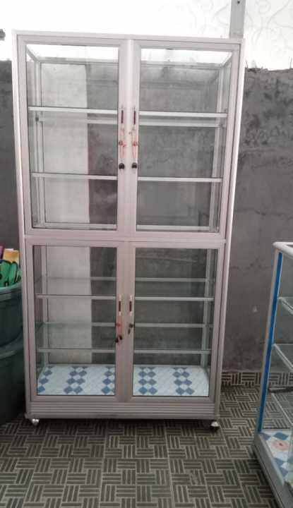 Lemari kaca etalase tinggi untuk display produk toko warung | Lazada ...