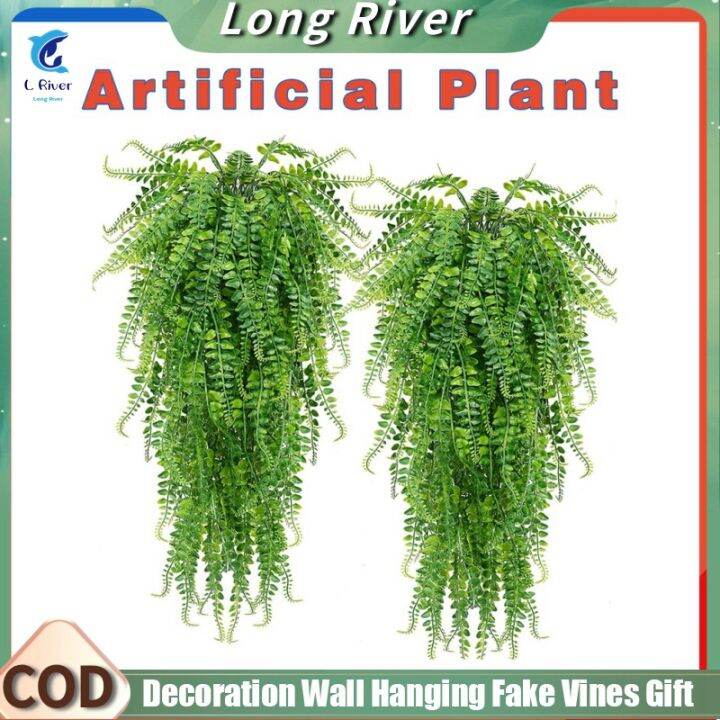 Artificial Hanging Leaves Arrangement Fern Tropical Plants Succulents ...