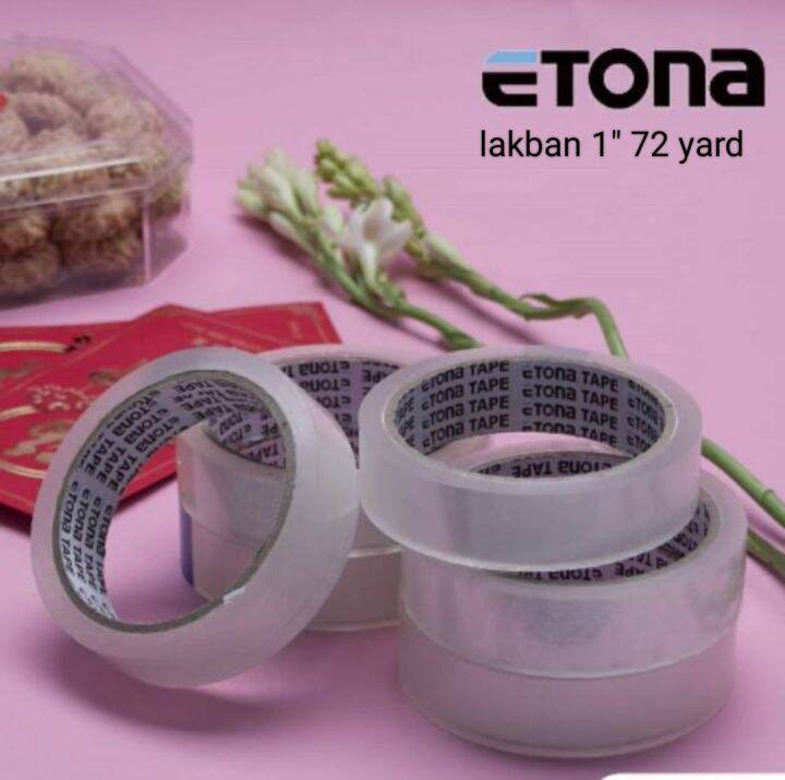 SELOTIP / ISOLASI 1" ETONA 72 YARD SELASIBAN 1inchi MURAH LAKBAN SEDANG ...