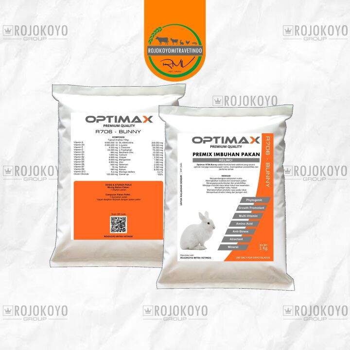 Optimax R-706 Bunny Imbuhan Nutrisi Pakan Kelinci | Lazada Indonesia