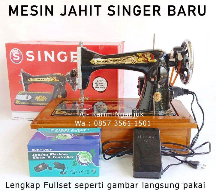 MESIN JAHIT SINGER CLASSIC BARU FULLSET DINAMO MODEL CASEBOX | Lazada ...