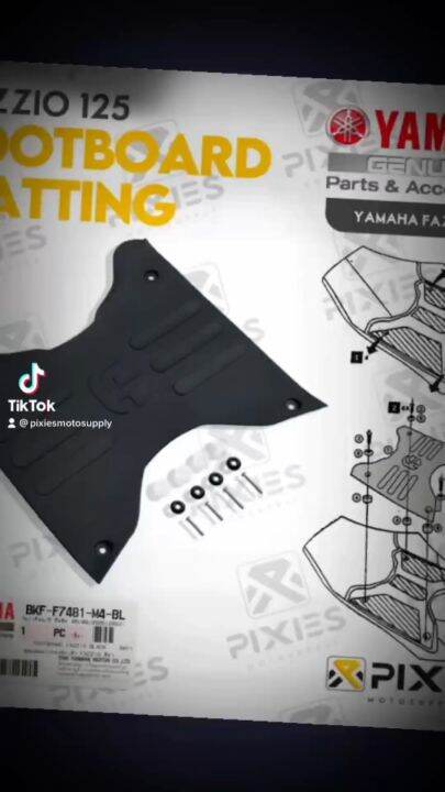 BKFF7481M4BL YAMAHA GENUINE FAZZIO 125 ACCESSORIES RUBBER FOOT MATTING ...