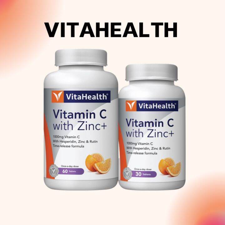 Vitahealth Vitamin C With Zinc 60 Tablets + 30 Tablets | Lazada