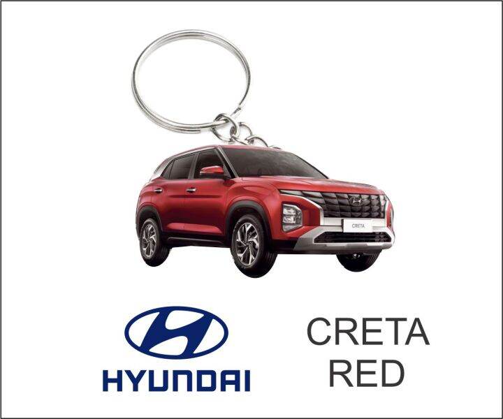 Hyundai Creta red keychain 2d | Lazada