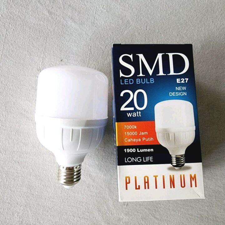 Lampu LED 20W E27 Bohlam 20 Watt SMD BULB Light Putih 20Watt w Murah Terang | Lazada Indonesia