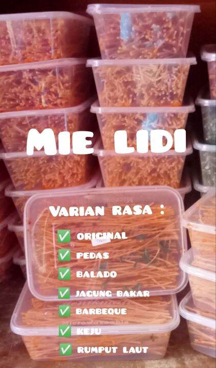 mie lidi jajanan jadul kemasan box Snack renyah varian rasa | Lazada ...