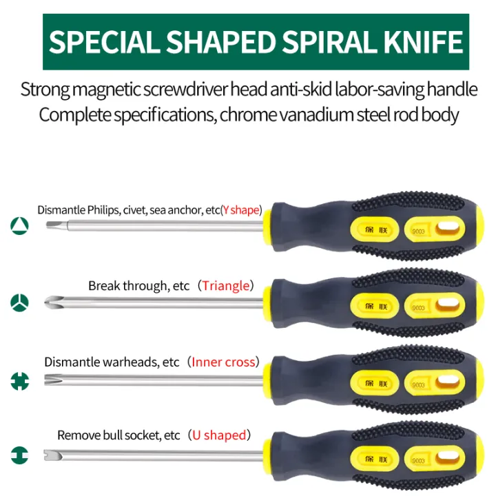U-shaped Y-shaped triangle screwdriver strong magnetic inner fork a ...