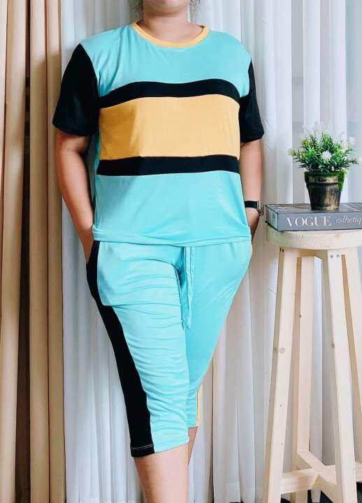 Plusize Terno Tokong Trio Combi Fabric Cotton Spandex Fabric size ...