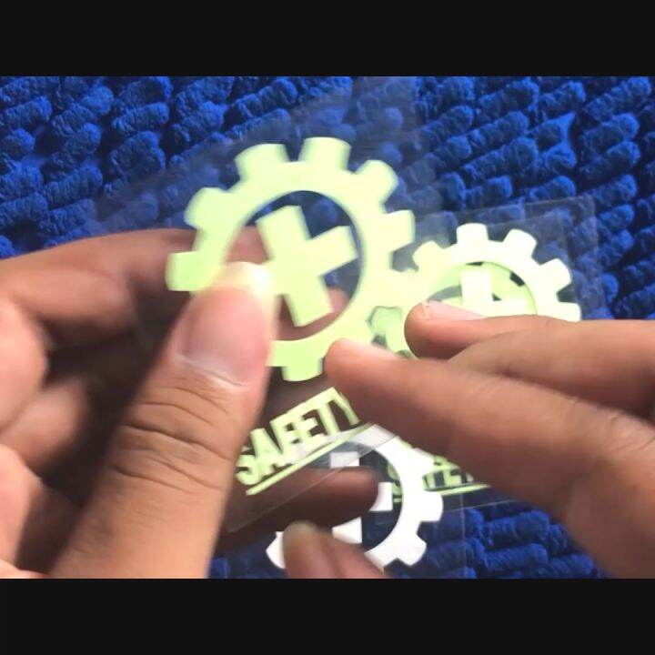 (isi 05) Stiker Cutting Safety First Glow In The Dark Sticker Logo K3 ...