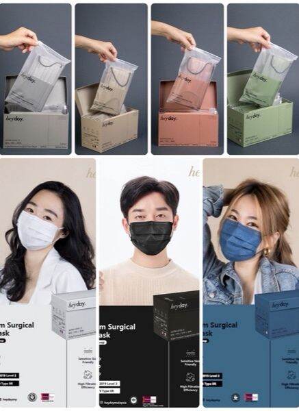 (original)heyday Disposable Surgical Face Mask 4ply 1pack 10pcs(Mda ...