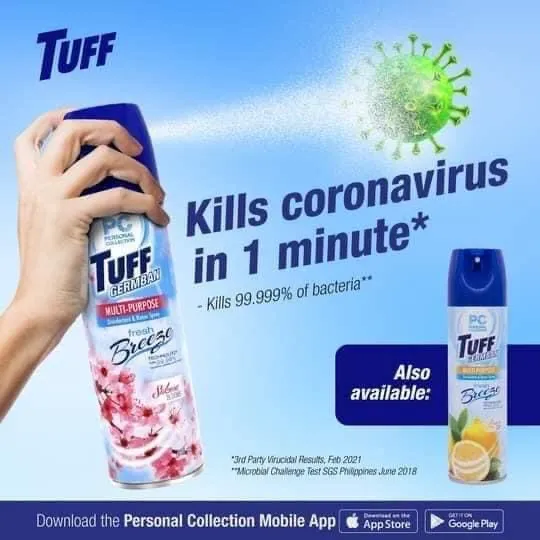 Tuff Germband Multipurpose Disinfectant and Room Spray Sakura Blossom ...