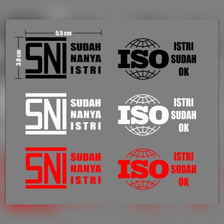 Sticker cutting sepeda motor SNI - ISO sticker cutting | Lazada Indonesia