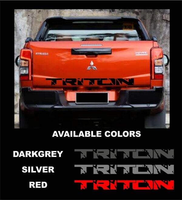 Mitsubishi Strada TRITON Tailgate Sticker 1pc | Lazada PH