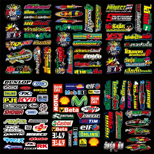 Motorcycle Thai Stickers Waterproof Thailook Decals for Yamaha Honda ...