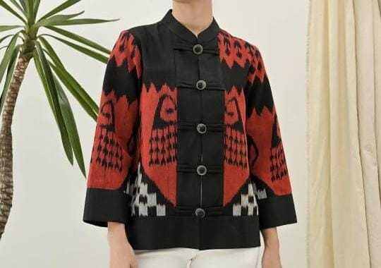 blus tenun bahan kain tenun premium | Lazada Indonesia