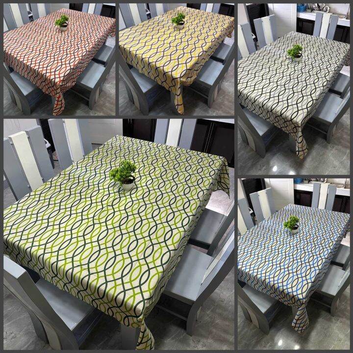 Salsa Wave Theme Table Cloth Geena Fabric 4 Seater 6 Seater 8 Seater ...