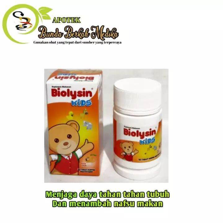 Biolysin kids All Varian isi 30 tablet / botol multivitamin | Lazada ...