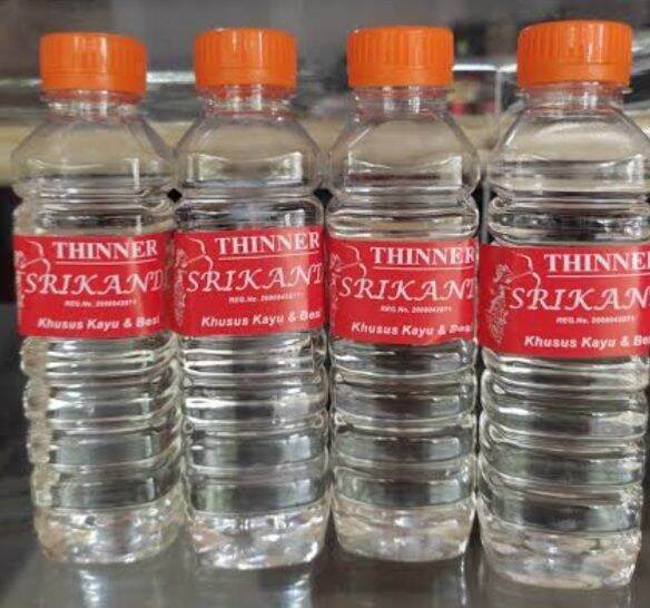 Thinner botol kecil kayu dan besi / Tiner murah berkualitas /Thiner ...