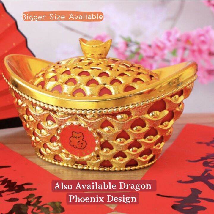 Prosperity Gold Money Bar Ingot Case Prosperity Basket Lucky Charm ...