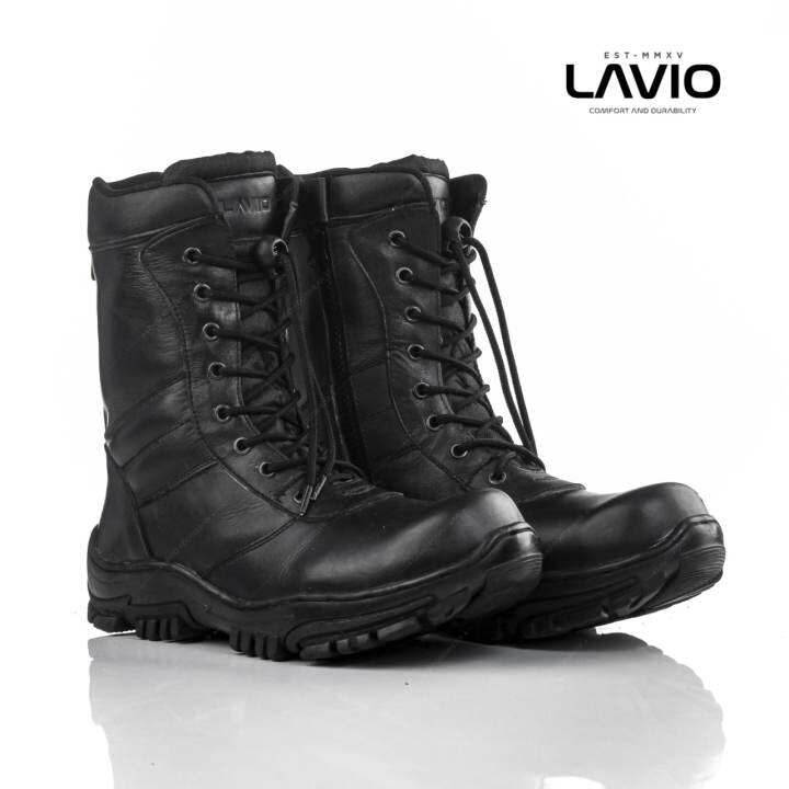 Sepatu Safety Kulit Asli Security Lapangan Original Lavio Blood Outdoor ...