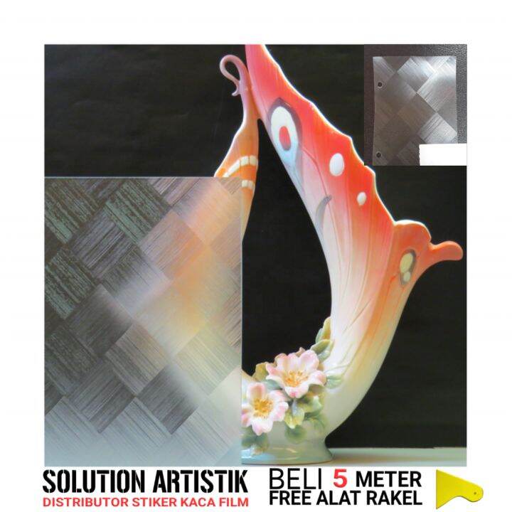 Sticker Kaca Sanblast / Stiker Sunblast Motif Anyaman Bambu | Lazada ...